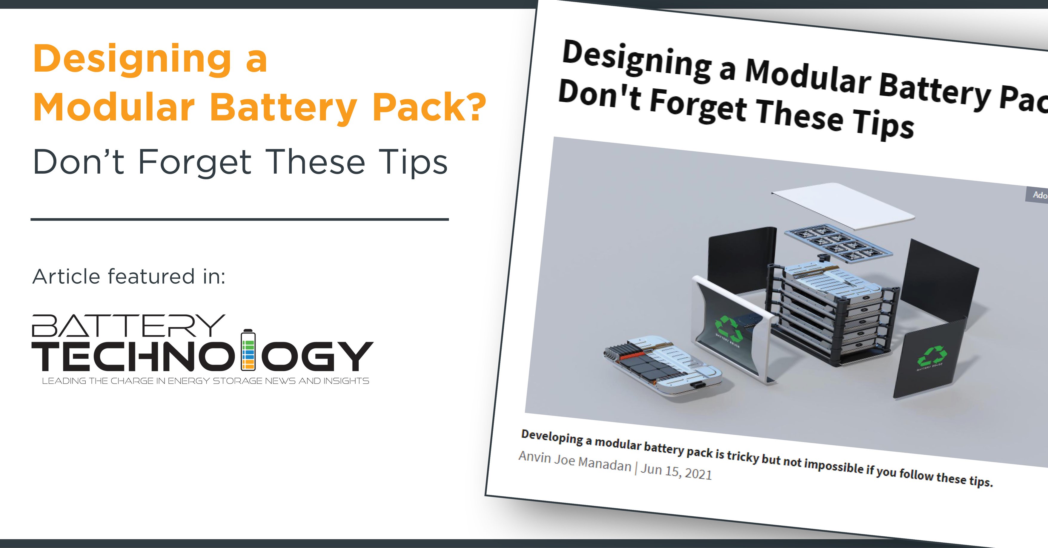 Inventus Power | Designing a Modular Battery Pack? Don't Forget These Tips