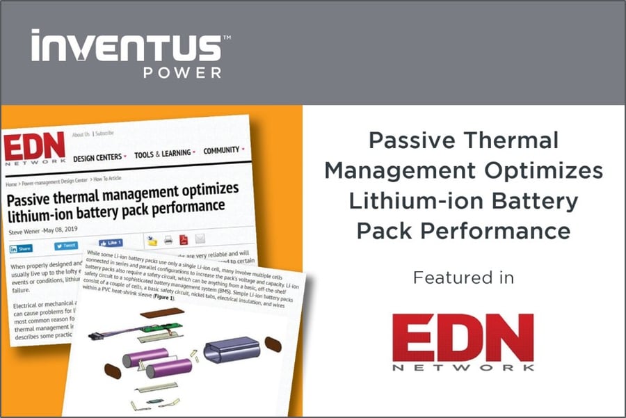 Passive Thermal Management Optimizes Lithium-ion Battery Pack Performance