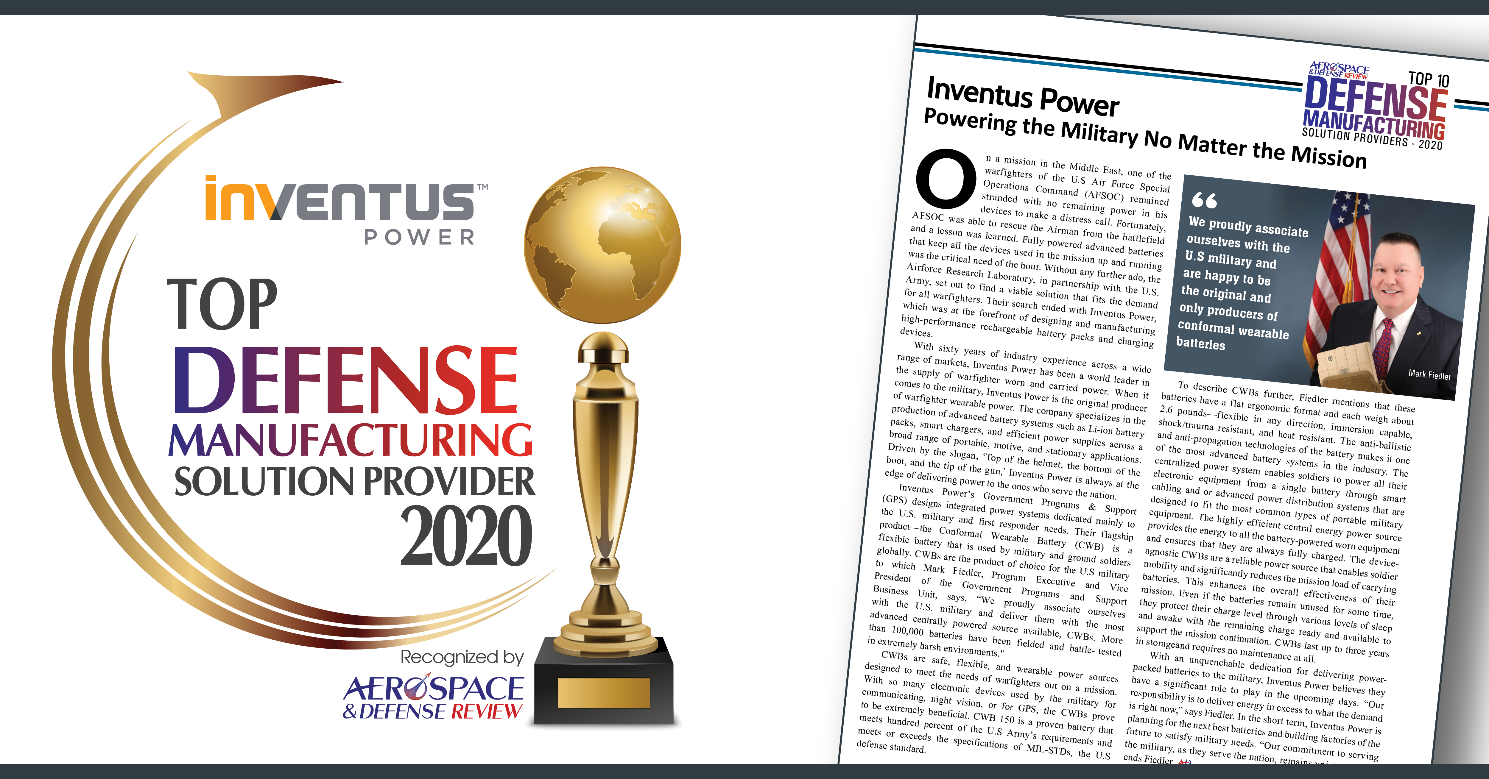 Inventus Power Recognized as a Top 10 Defense Manufacturing Solutions ...
