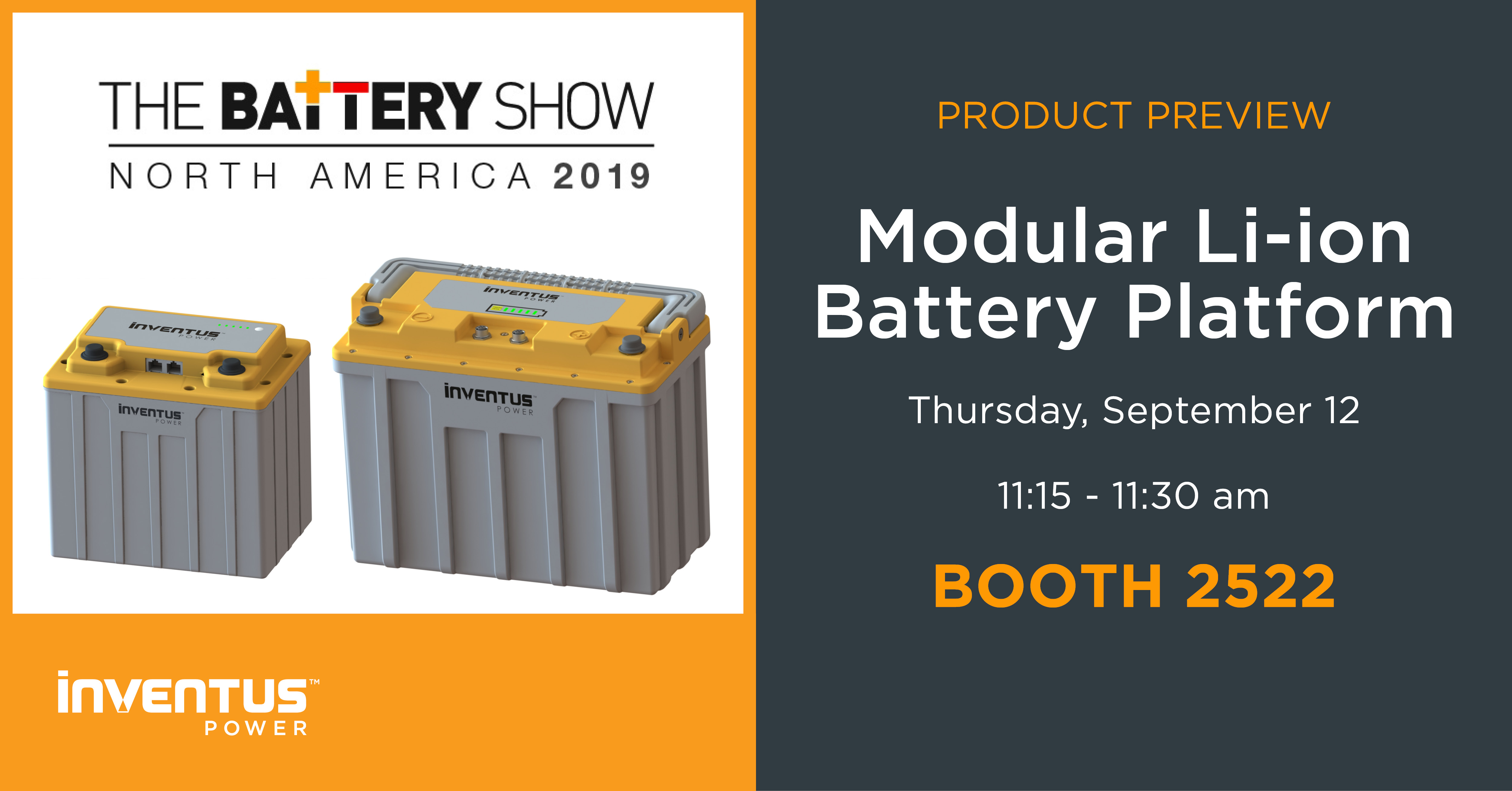 Product Preview - New Modular Series Li-ion Batteries