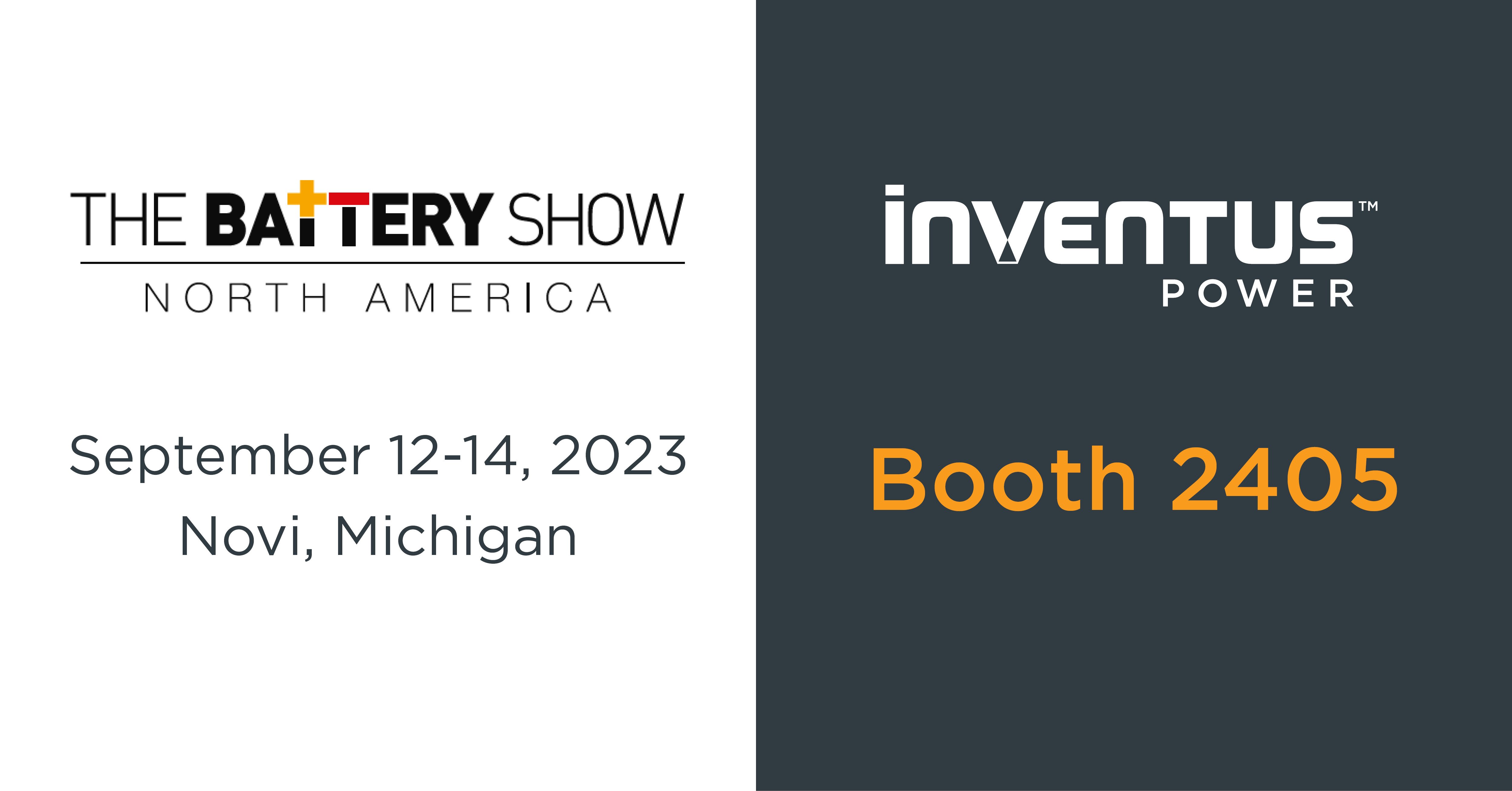 The Battery Show 2023 | Inventus Power