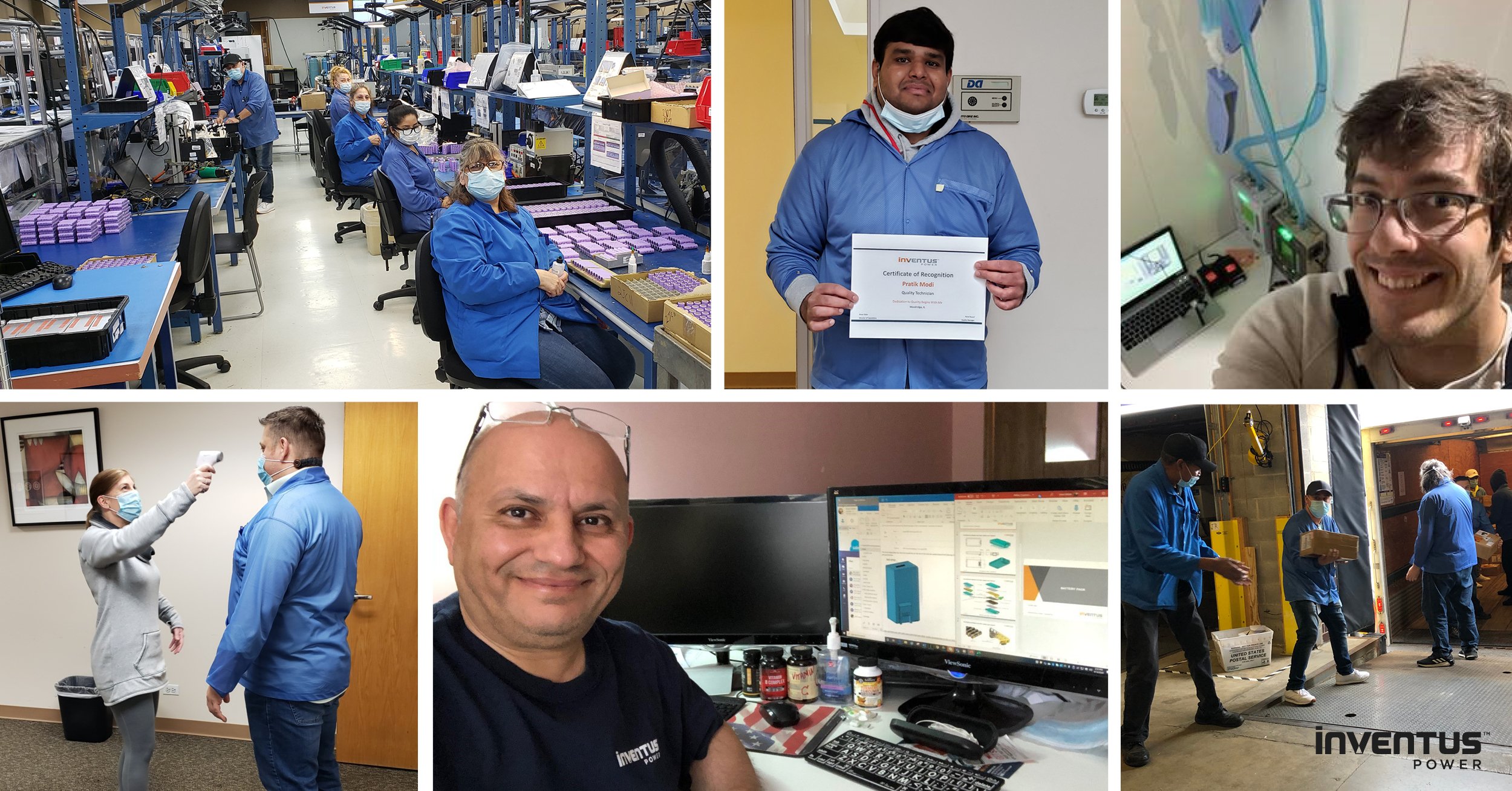 Inventus Power Employees Supporting the Fight Against COVID-19
